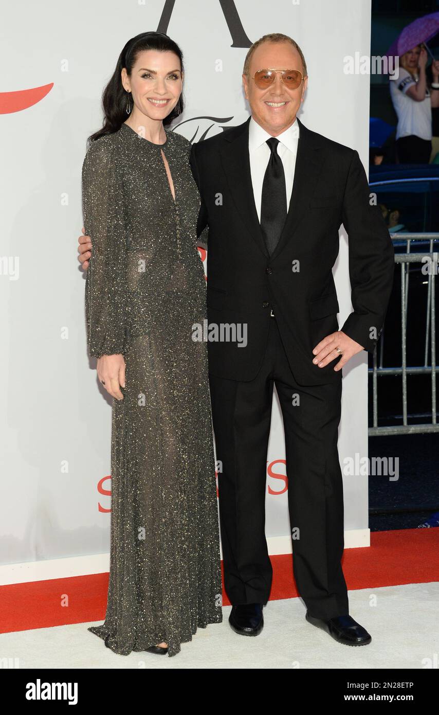 Julianna Margulies and designer Michael Kors arrive at the 2015 CFDA ...