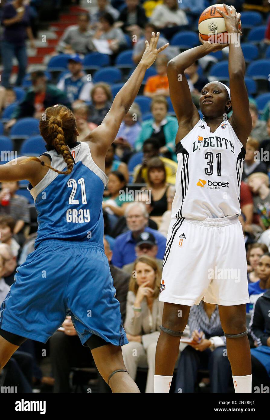 CORRECTS LEAGUE TO WNBA - New York Liberty center Tina Charles (31 ...