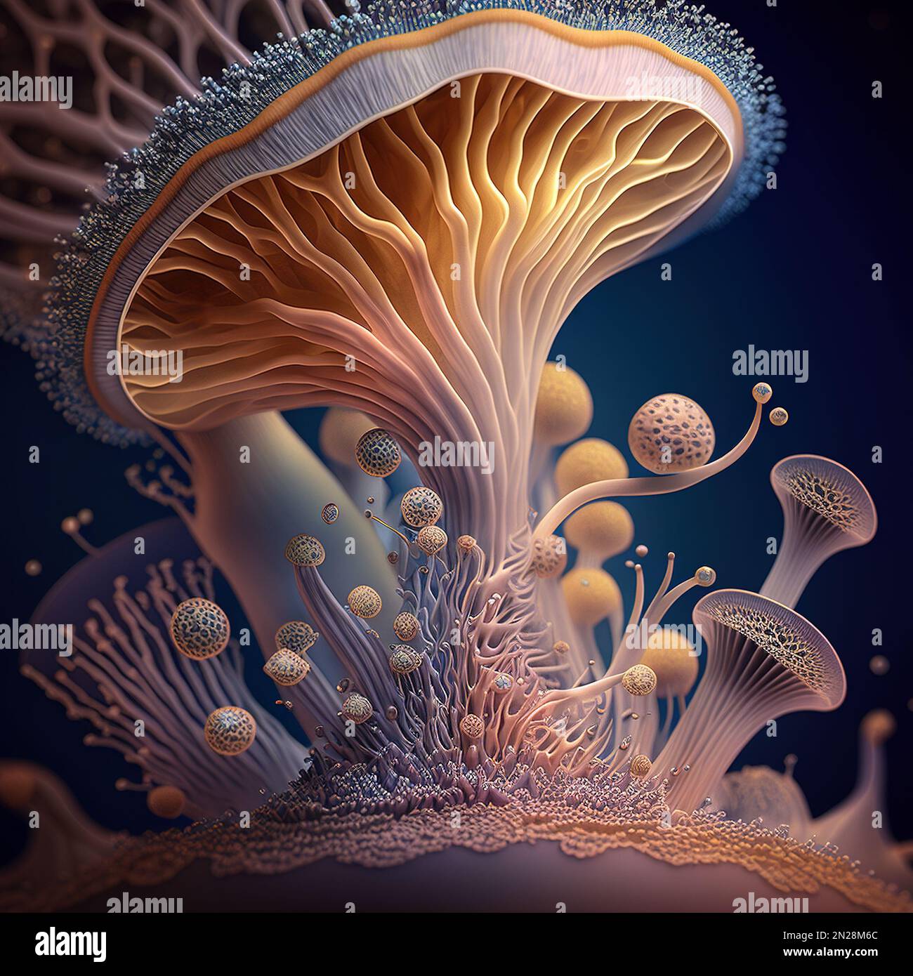 Mushroom mycelium microscope hi-res stock photography and images - Alamy
