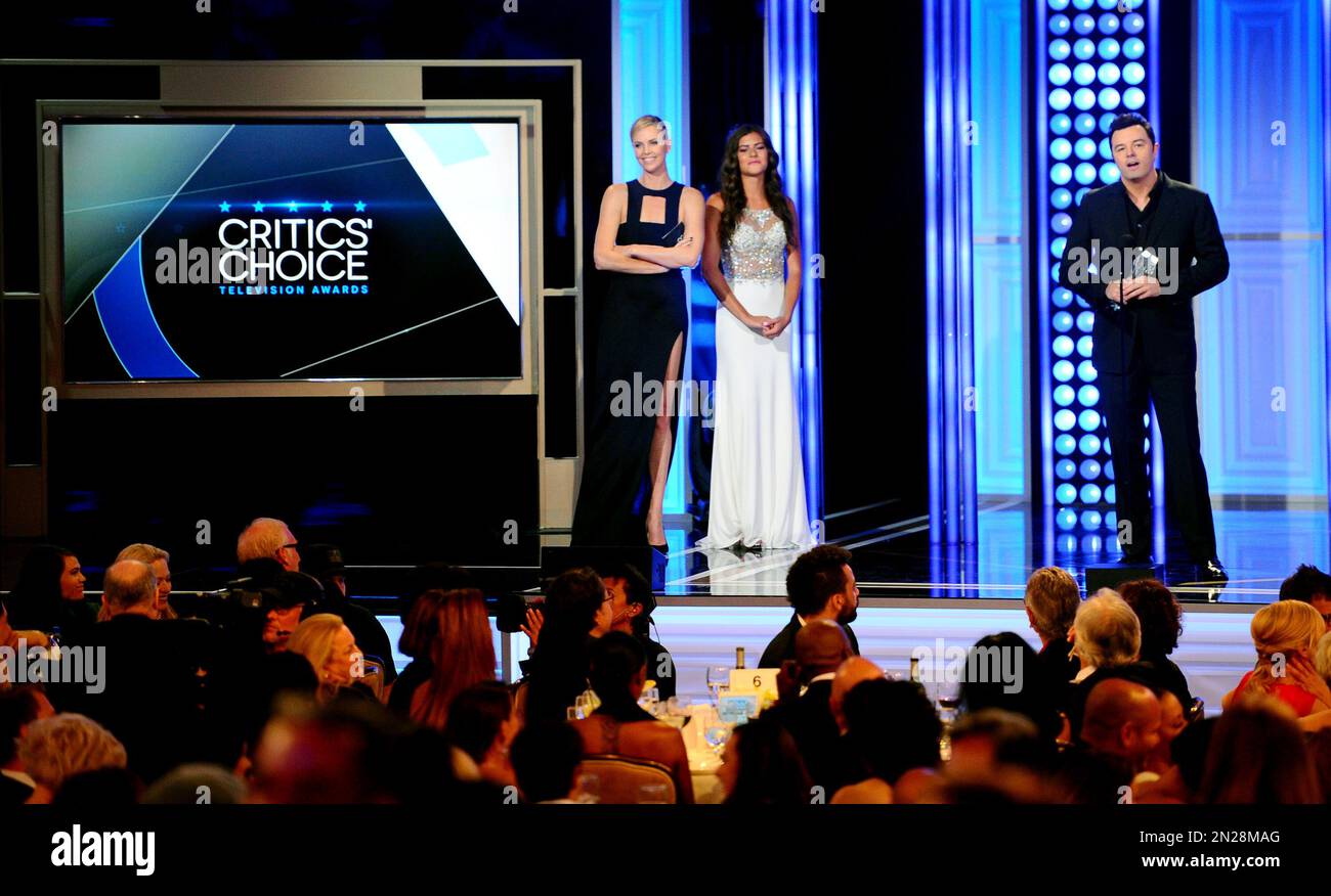 Seth MacFarlane, right, accepts the Critics’ Choice Louis XIII genius ...