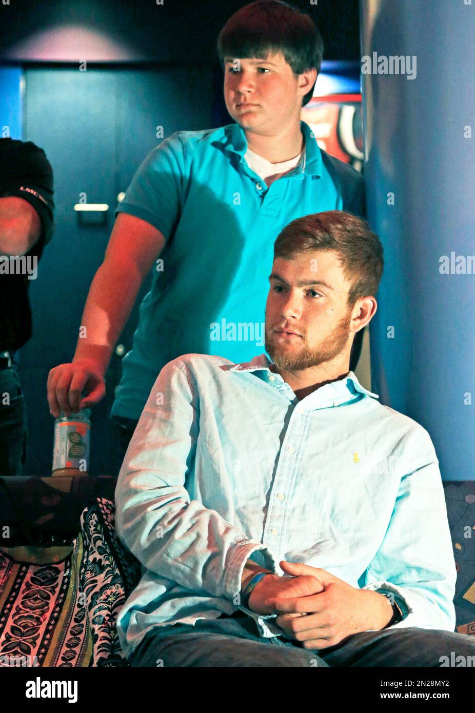 Gatlin Stringer, 14, left, and his brother, Garrett, 20, visit Houston ...