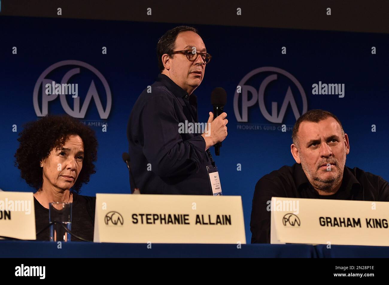 Mark Gordon, Stephanie Allain and Graham King hear pitches at the 7th ...