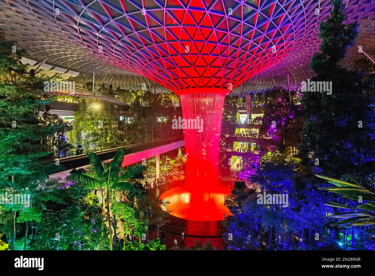 Jewel Waterfall at Changi Airport, Singapore Stock Photo - Alamy