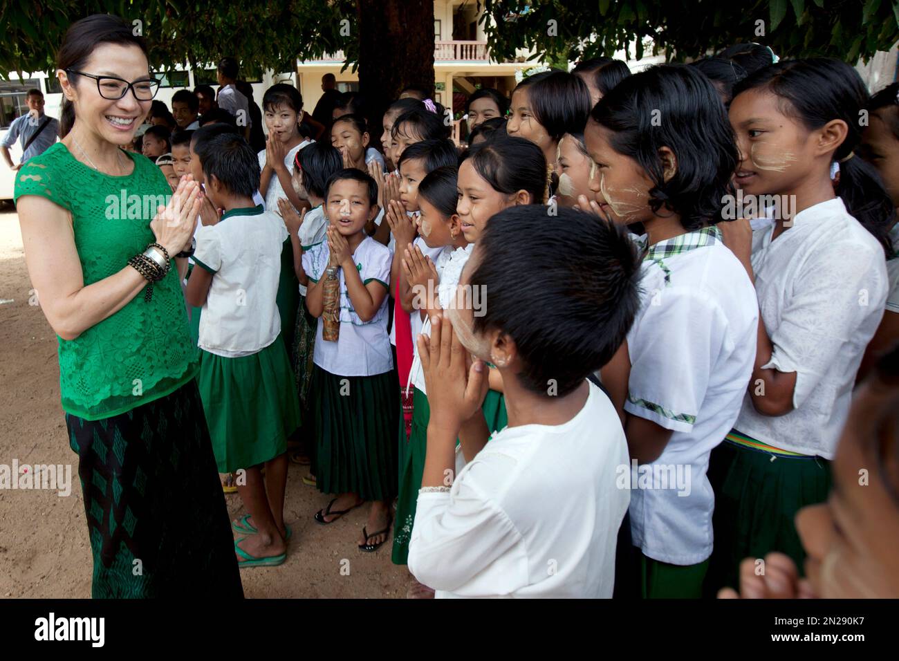 Malaysian actress Michelle Yeoh, left, global ambassador for the Make ...