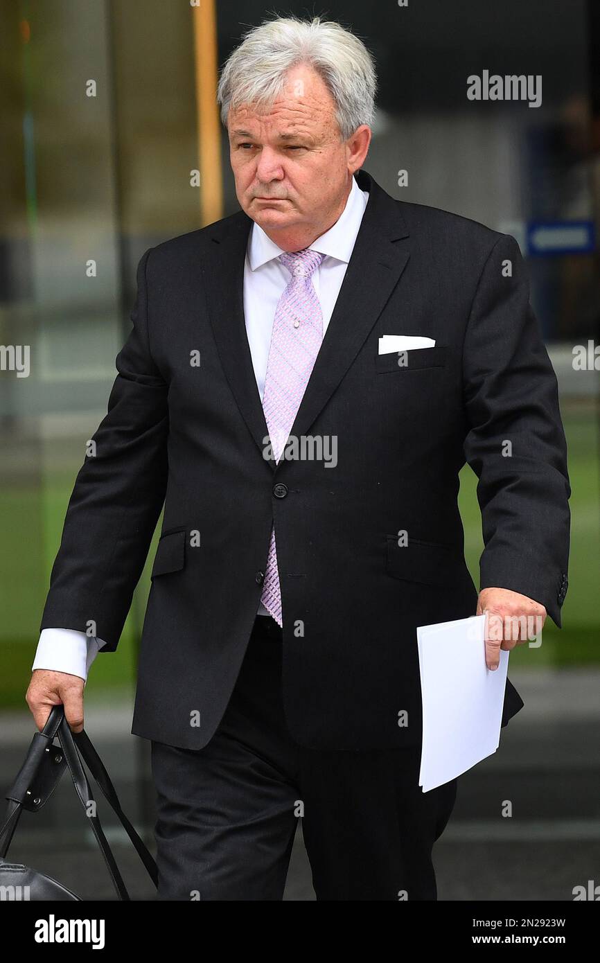 Peter Foster leaves the Brisbane Supreme Court in Brisbane, Tuesday ...
