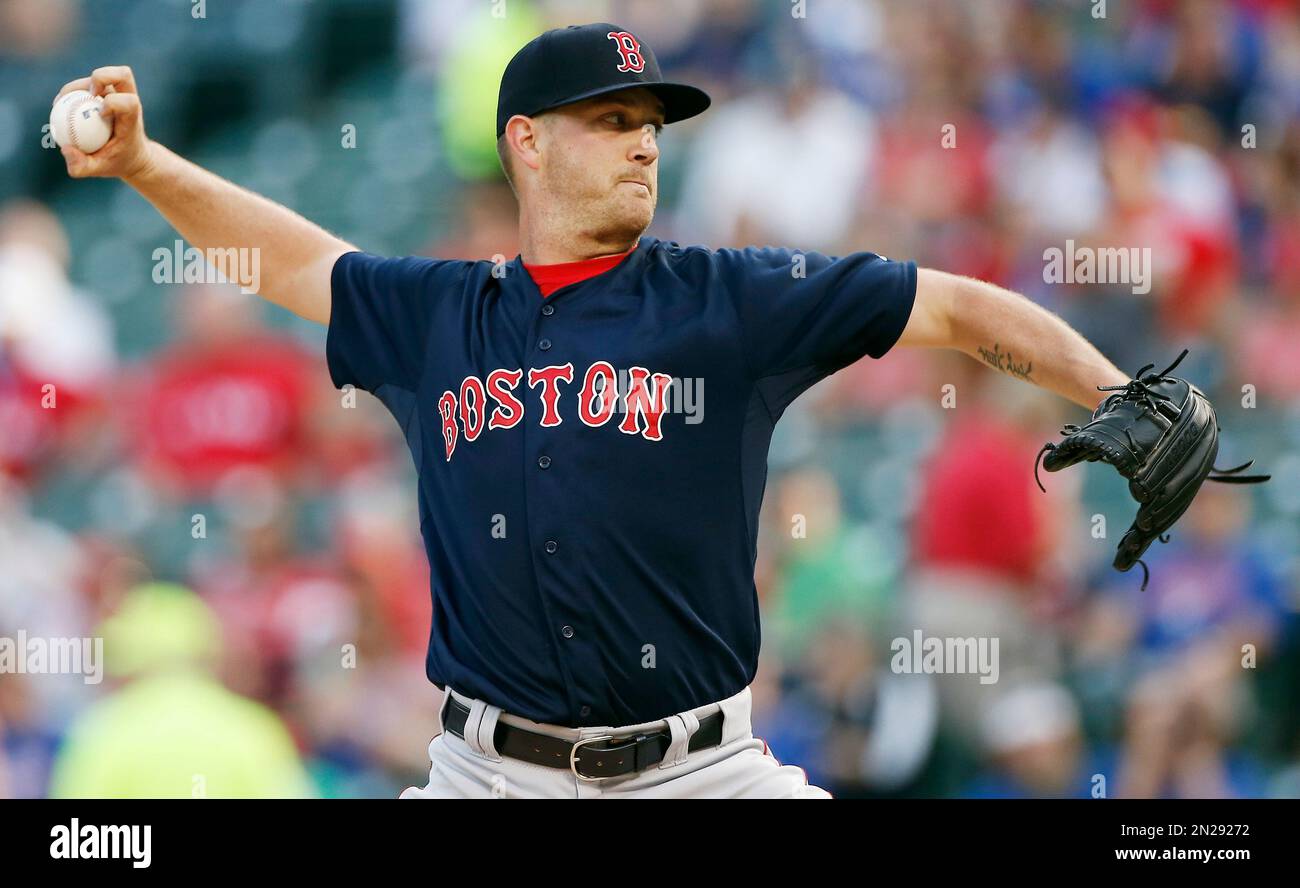 Boston Red Sox starting pitcher Steven Wright (35) throws during the ...