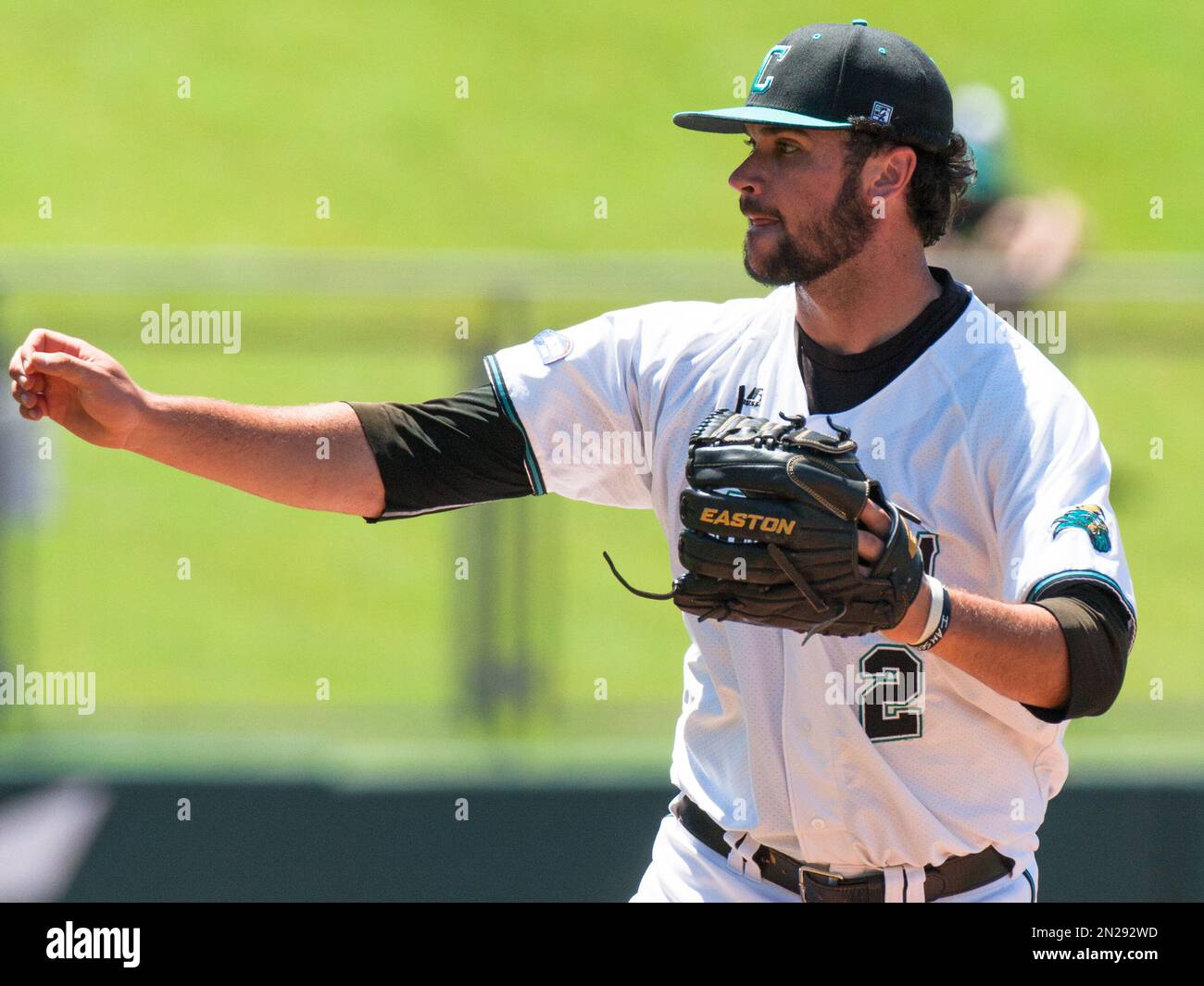 Coastal Carolina pitcher Zack Hopeck delivers in the ninth inning ...
