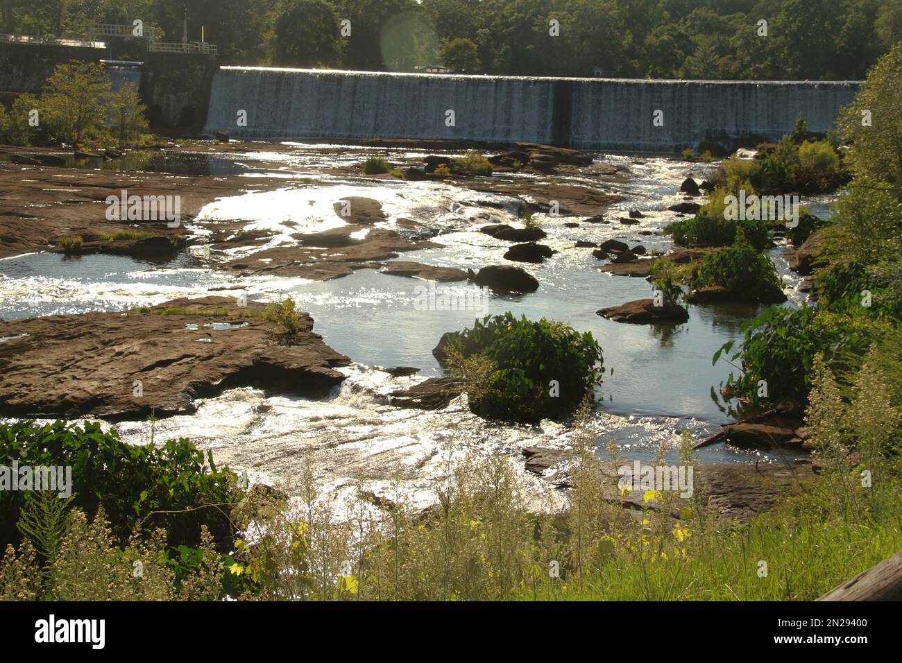 The dam at High Falls State Park, GA, USA Stock Photo - Alamy