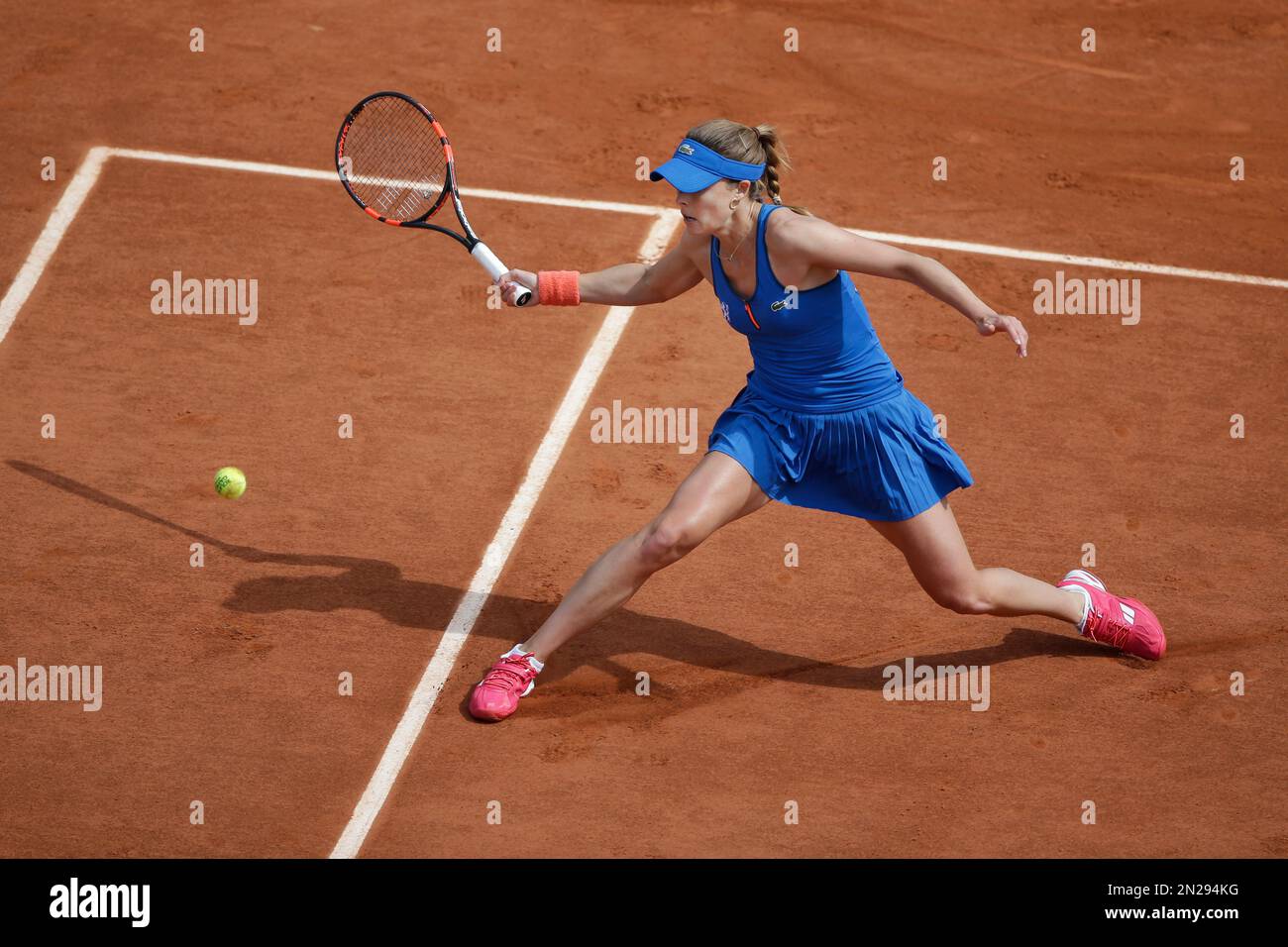 France's Alize Cornet returns in the third round match of the French ...