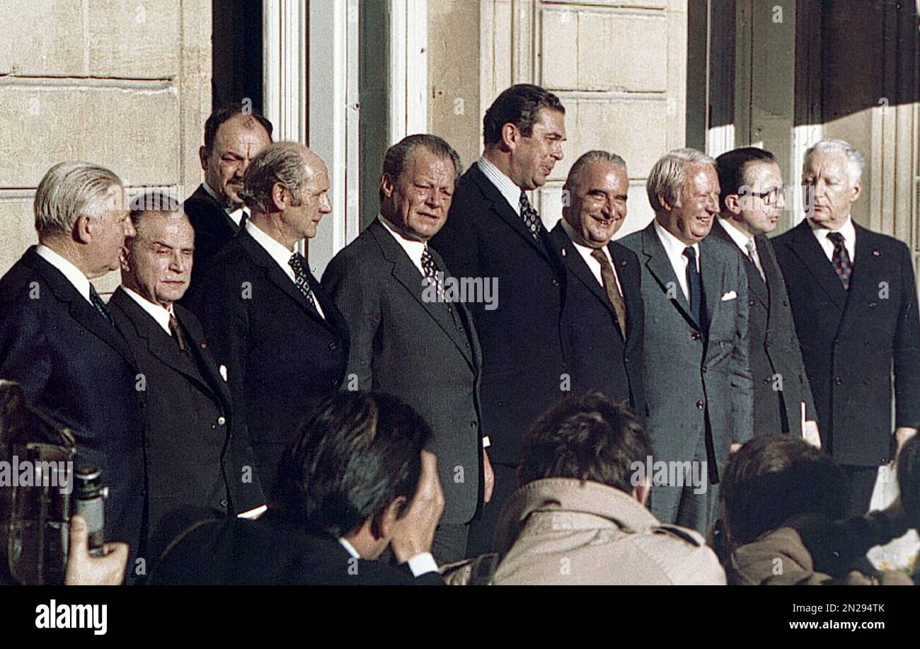 FILE - In this Oct. 19, 1972 file photo, European leaders pose for a ...