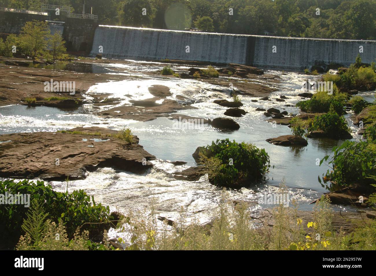 The dam at High Falls State Park, GA, USA Stock Photo - Alamy