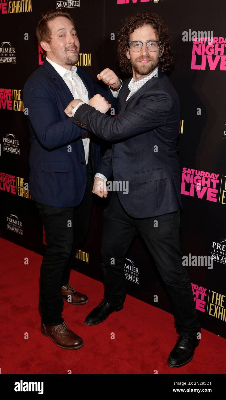 Saturday Night Live cast members Beck Bennett and Kyle Mooney are seen ...
