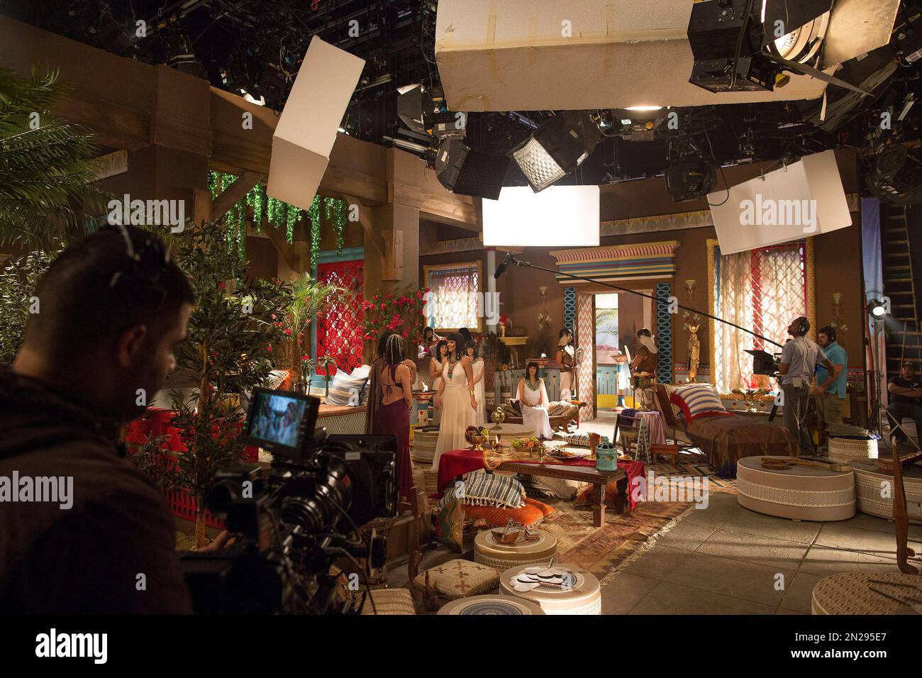 This May 13, 2015 photo shows the set of the Brazilian soap opera, "The ...