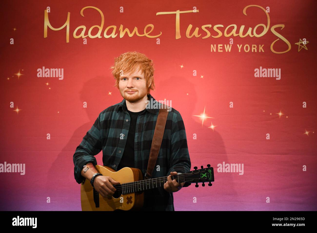 Singer Ed Sheeran's wax figure unveiled at Madame Tussauds on Thursday ...