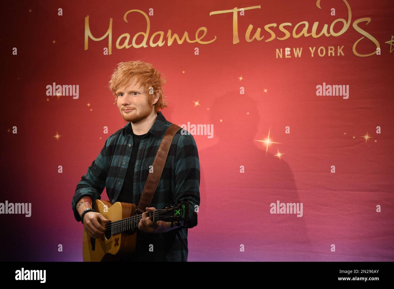 Singer Ed Sheeran's wax figure unveiled at Madame Tussauds on Thursday ...