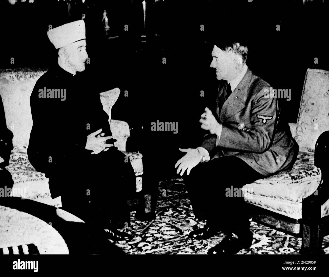 Adolf Hitler receives the Grand Mufti of Palestine around Dec. 10, 1941 ...