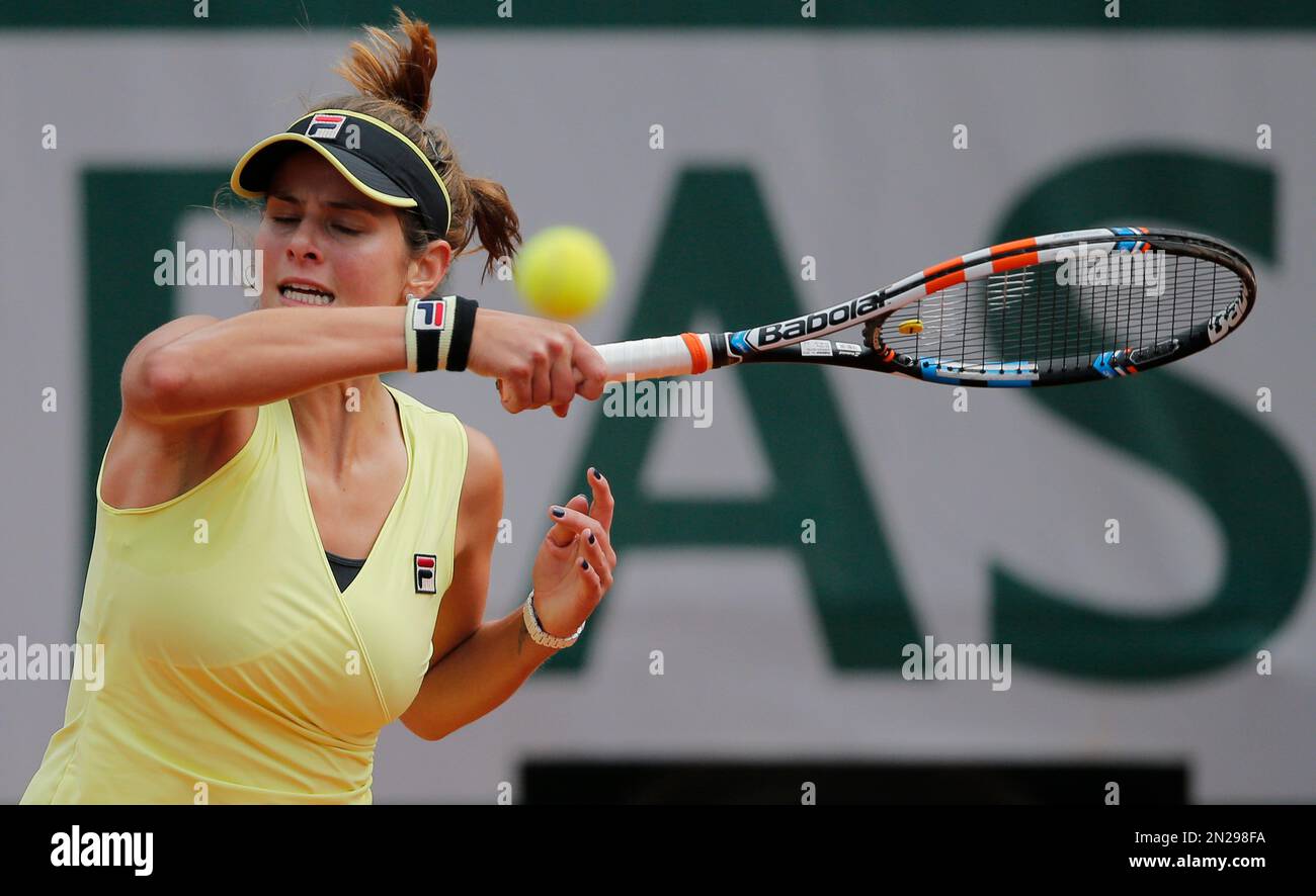 Germany's Julia Georges returns in the second round match of the French ...