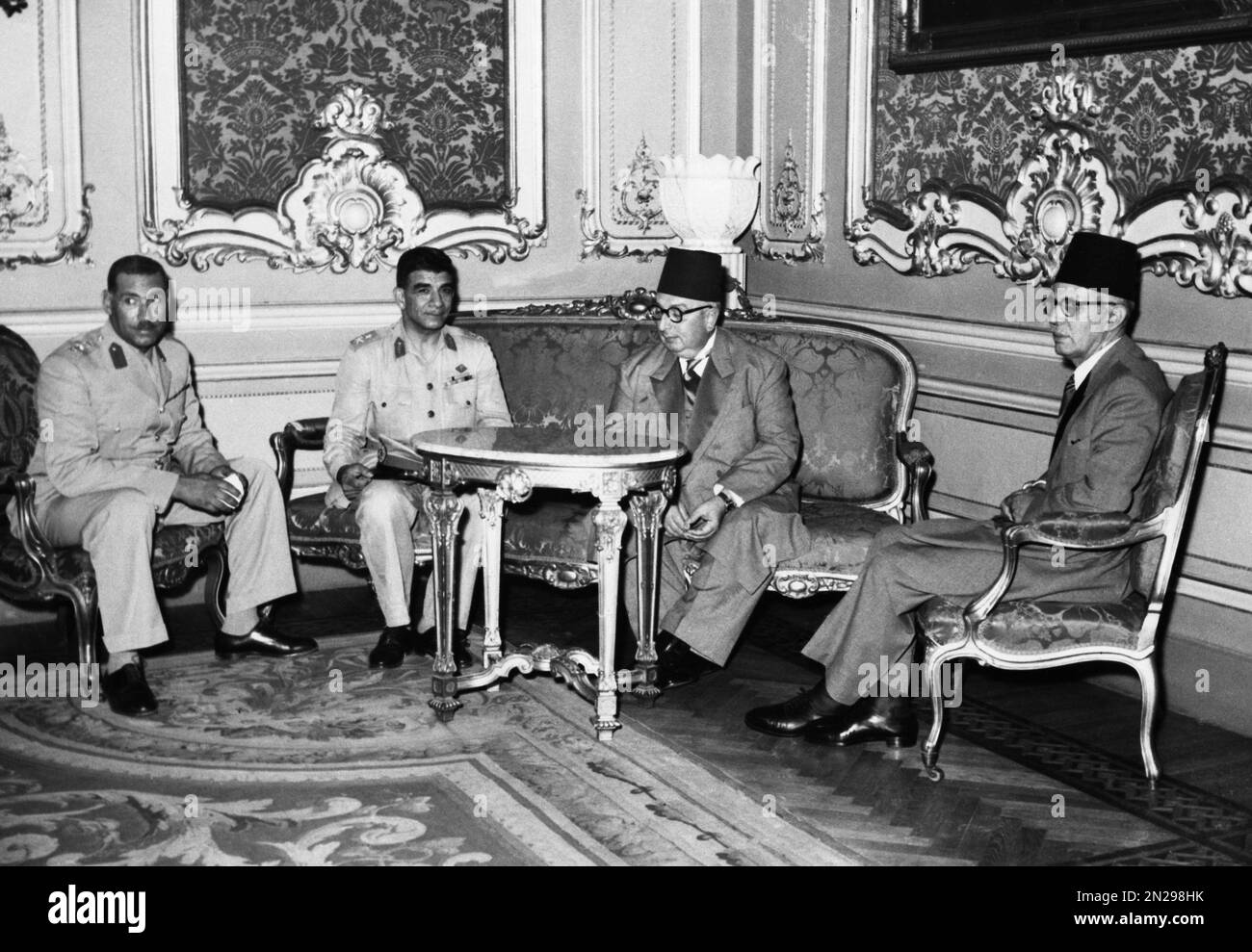 General Mohamed Neguib, second from left, Commander in Chief of the ...