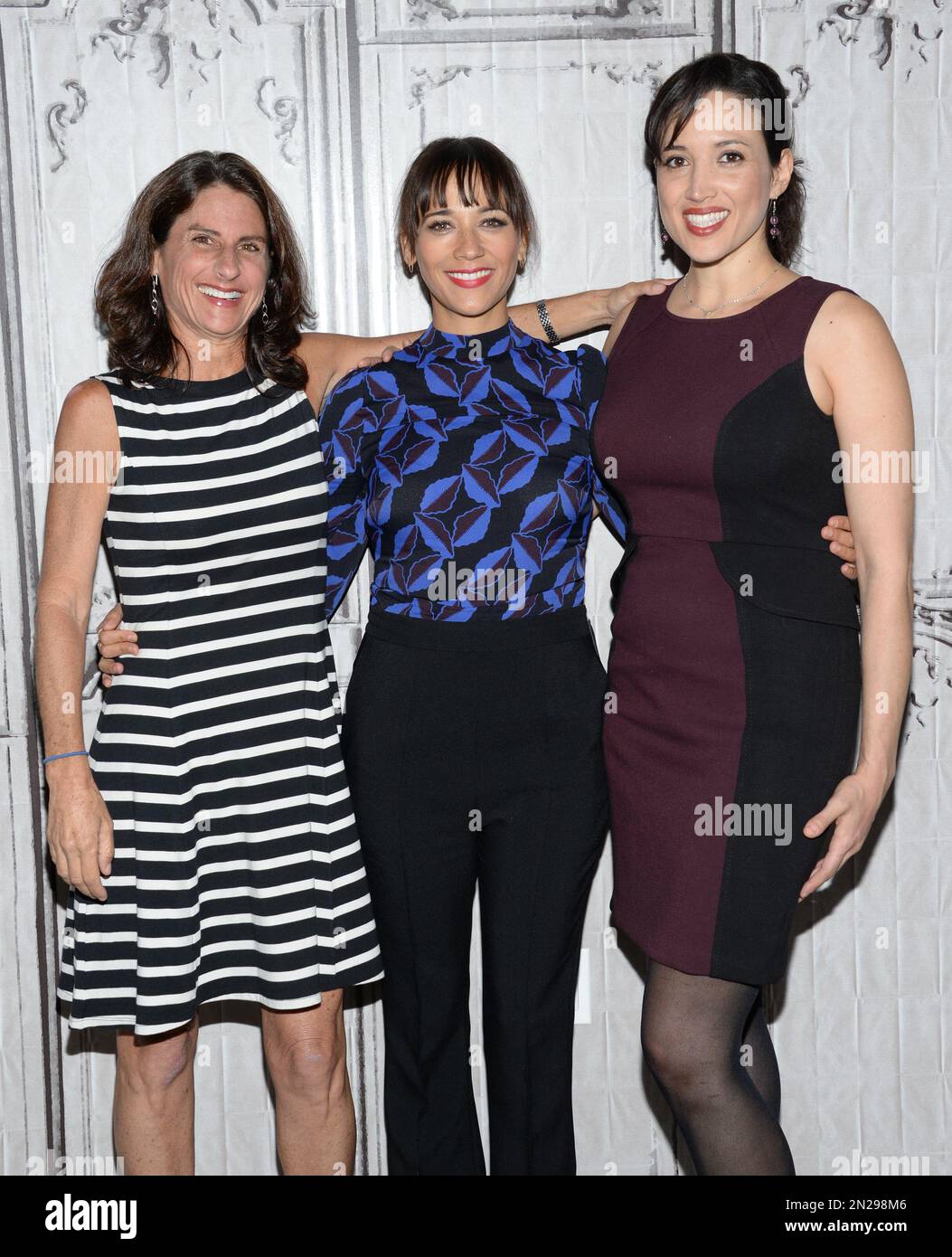 Directors Jill Bauer, left, and Ronna Gradus pose with producer Rashida ...