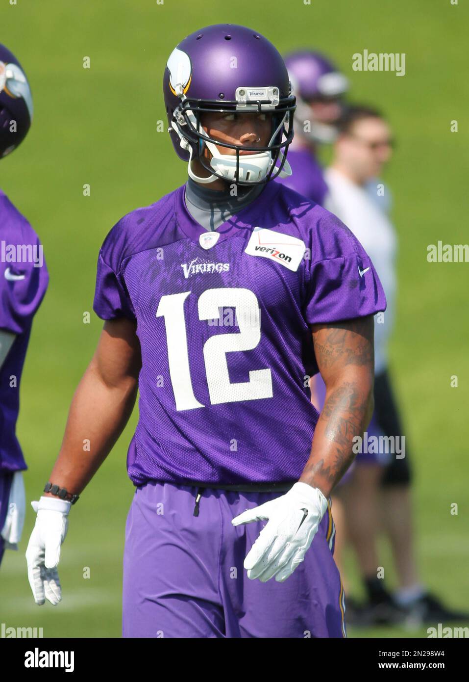 Minnesota Vikings during OTA football practice at the Vikings practice ...
