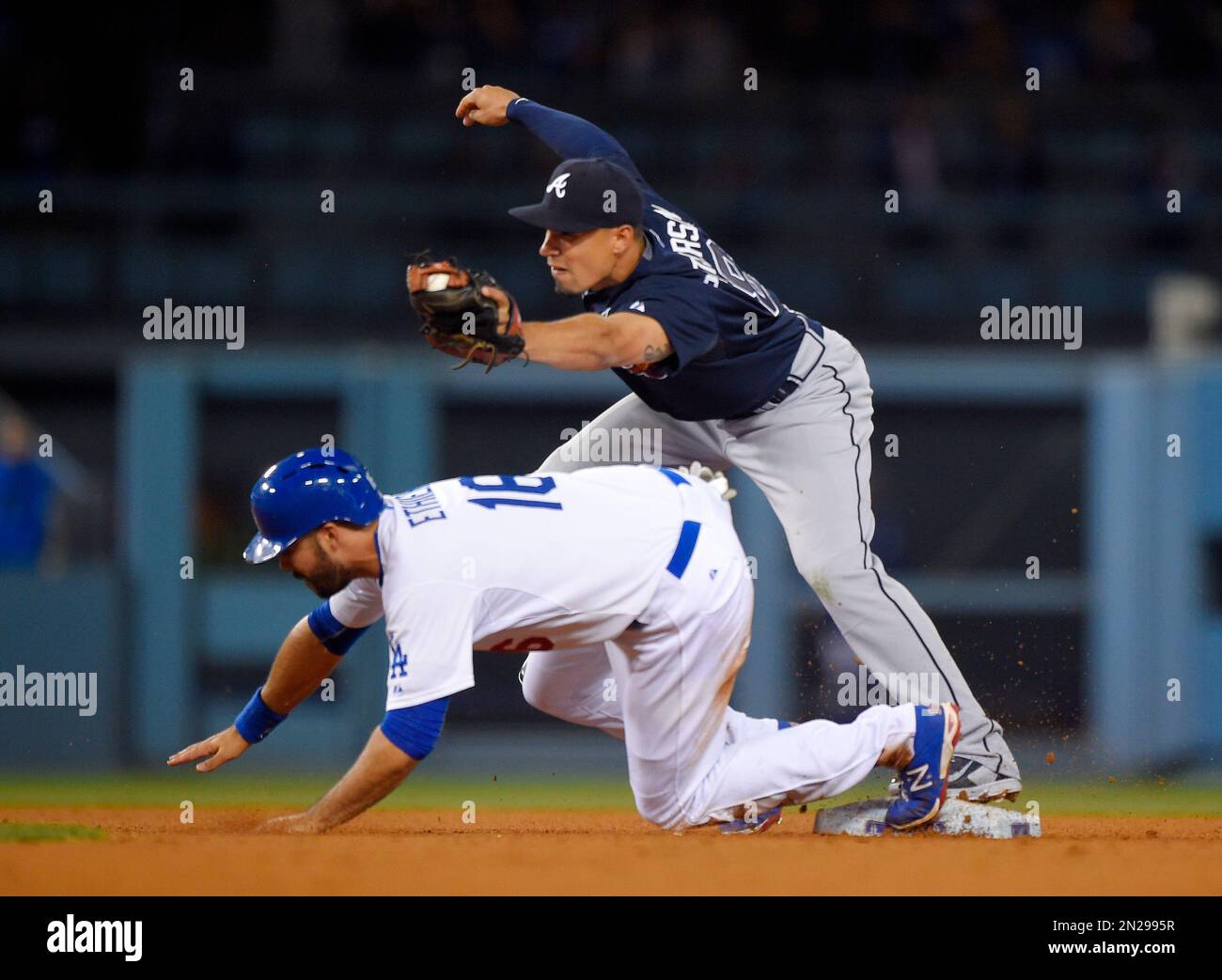Los Angeles Dodgers Andre Ethier Bottom Is Forced Out At Second By