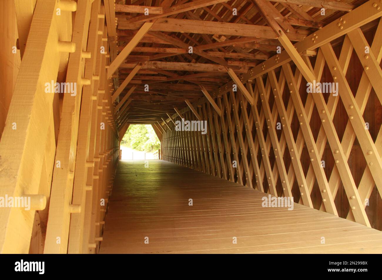 The Auchumpkee Creek Covered Bridge in Thomaston, GA, USA Stock Photo ...