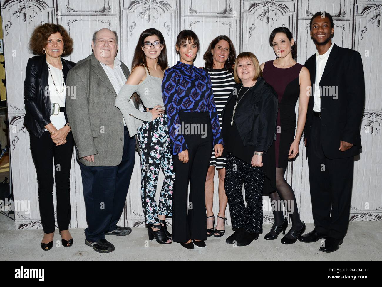 From left, Nadine Strossen, Mark Kernes, Rachel Bernard, Rashida Jones ...