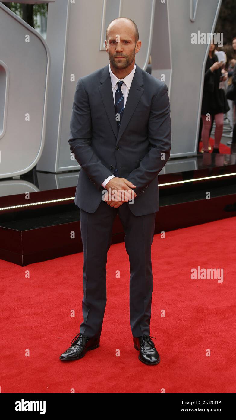 Actor Jason Statham poses for photographers upon arrival for the ...