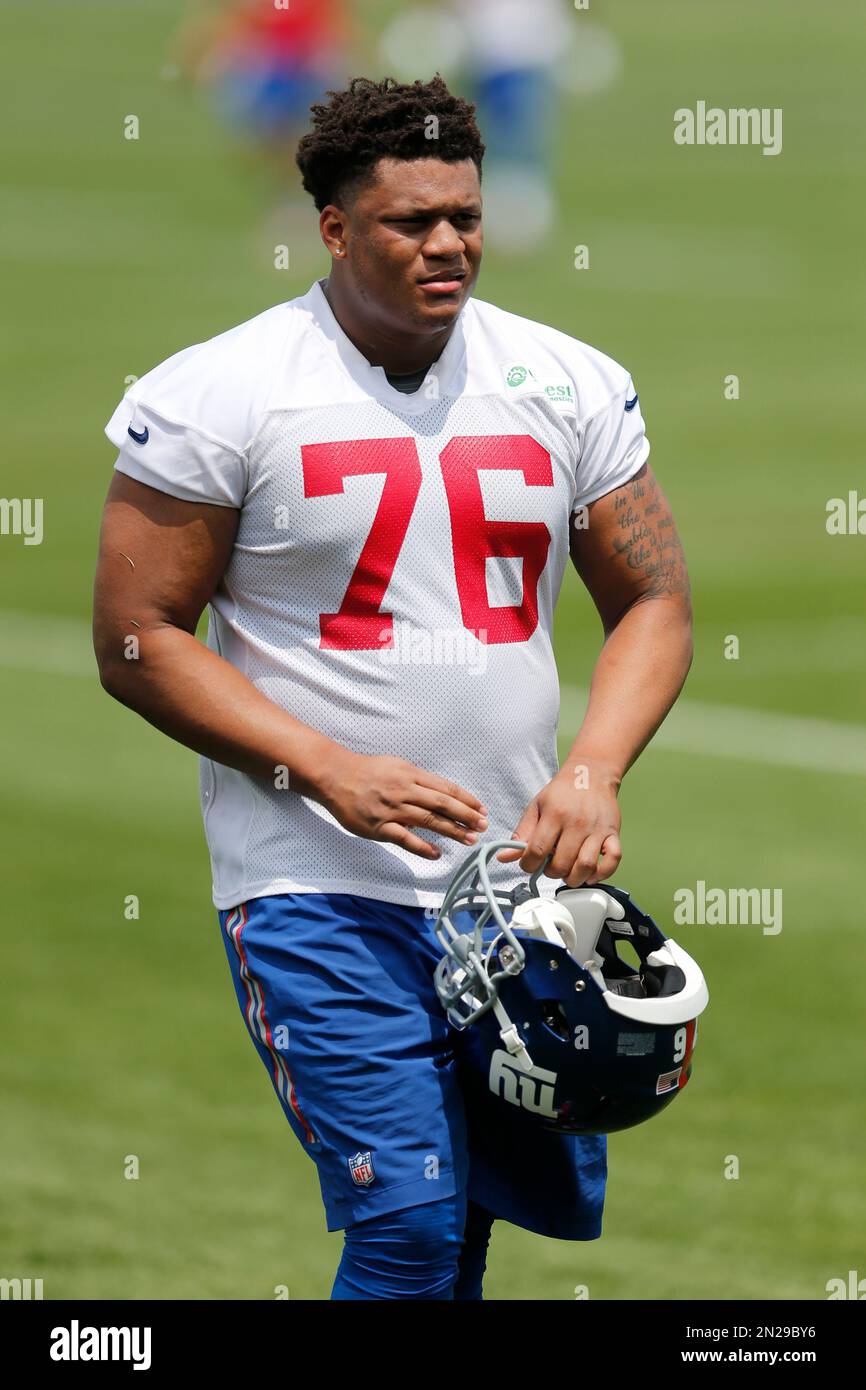 New York Giants tackle Ereck Flowers, participates during an NFL ...