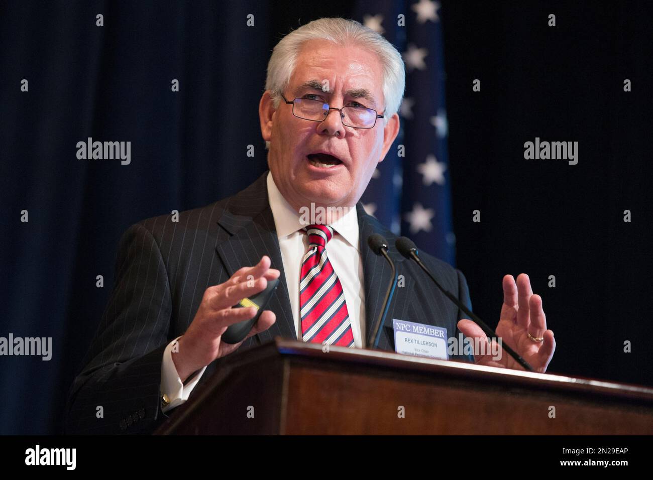 FILE - In this March 27, 2015 file photo, ExxonMobil CEO Rex Tillerson ...