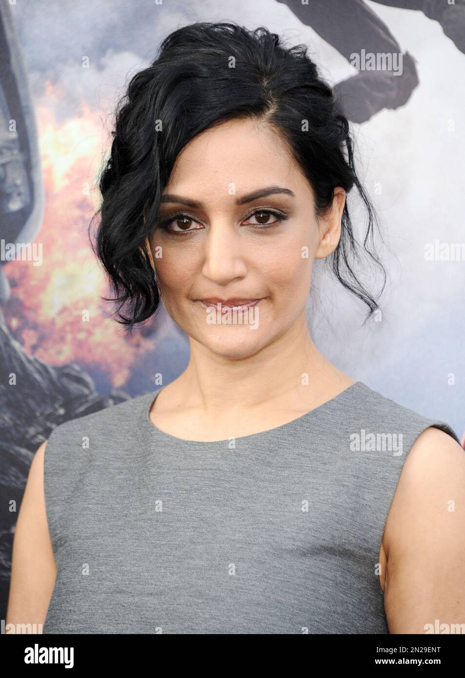 Archie Panjabi arrives at the world premiere of "San Andreas" at the ...