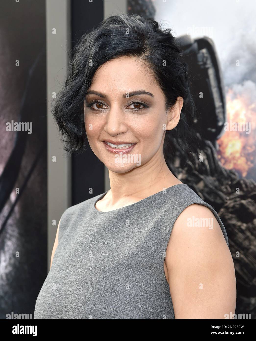 Archie Panjabi arrives at the world premiere of "San Andreas" at the ...