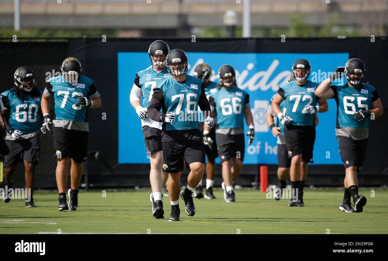 Jacksonville Jaguars offensive linemen including Luke Joeckel (76 ...