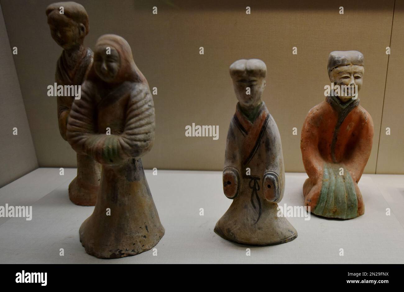 HOHHOT, CHINA - FEBRUARY 4, 2023 - (FILE) Painted pottery figurines of ...