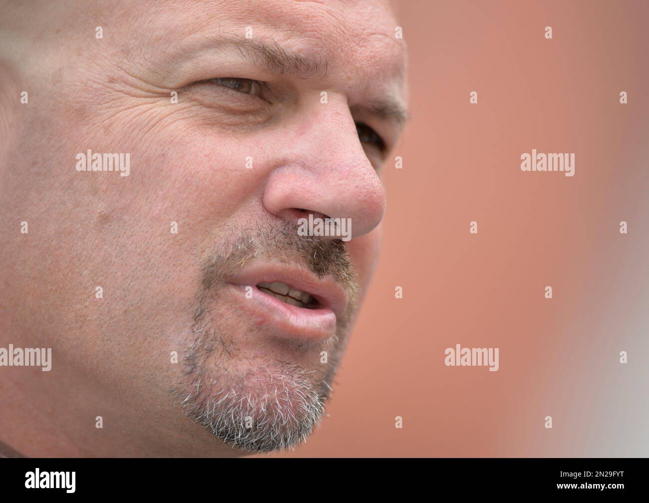 Cleveland Browns head coach Mike Pettine talks to the media after an ...