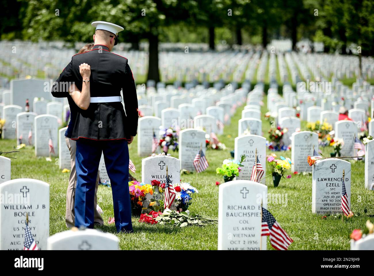 Retired Marine Lance Cpl. Christopher Dix, of South Hill, Va., and his ...