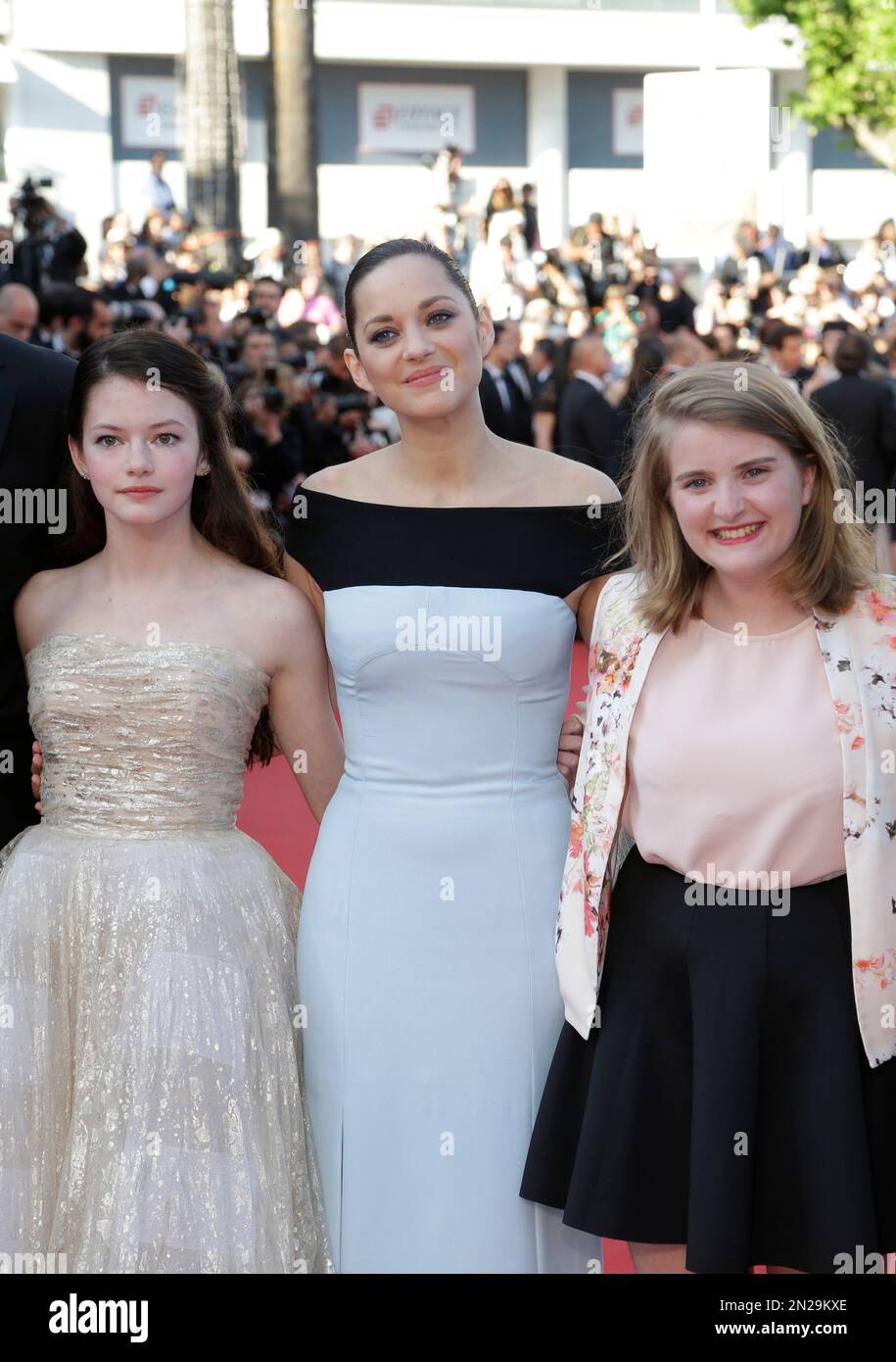 FILE -In this May 22, 2015 file photo, from left, actors Mackenzie Foy ...
