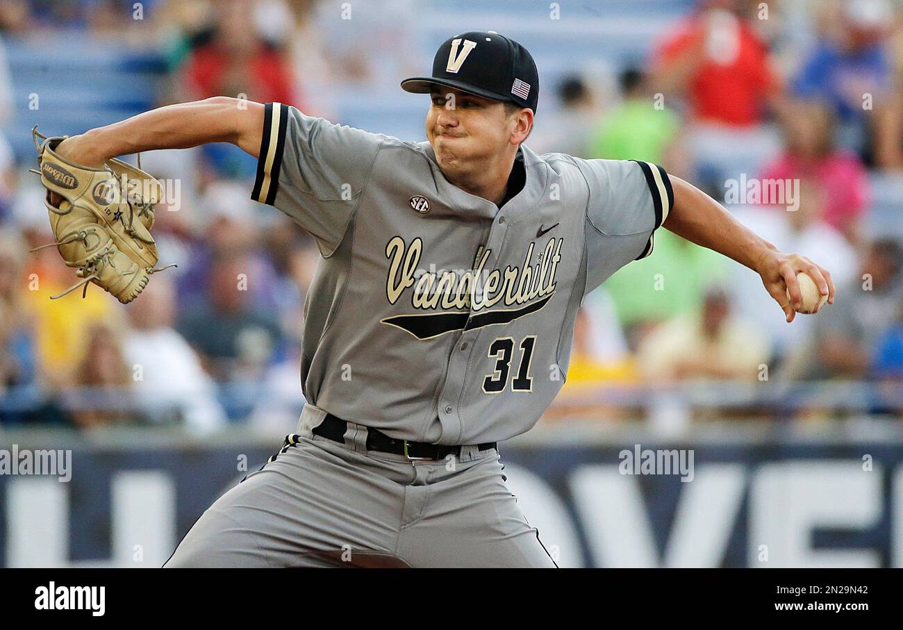 Vanderbilt pitcher Ryan Johnson delivers against Florida during the ...