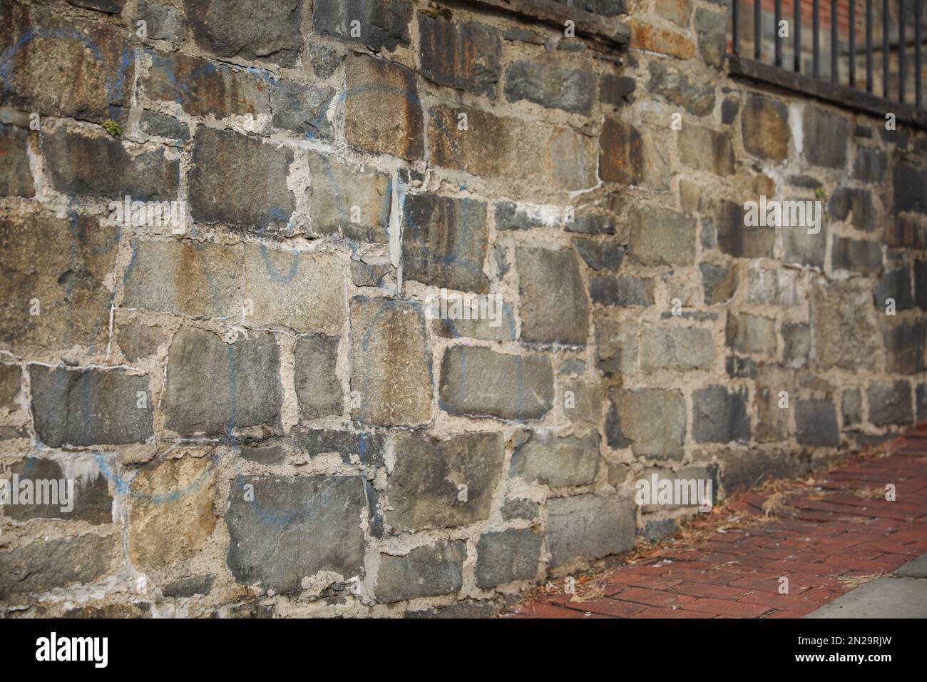 Street brick wall stonework architecture Stock Photo - Alamy