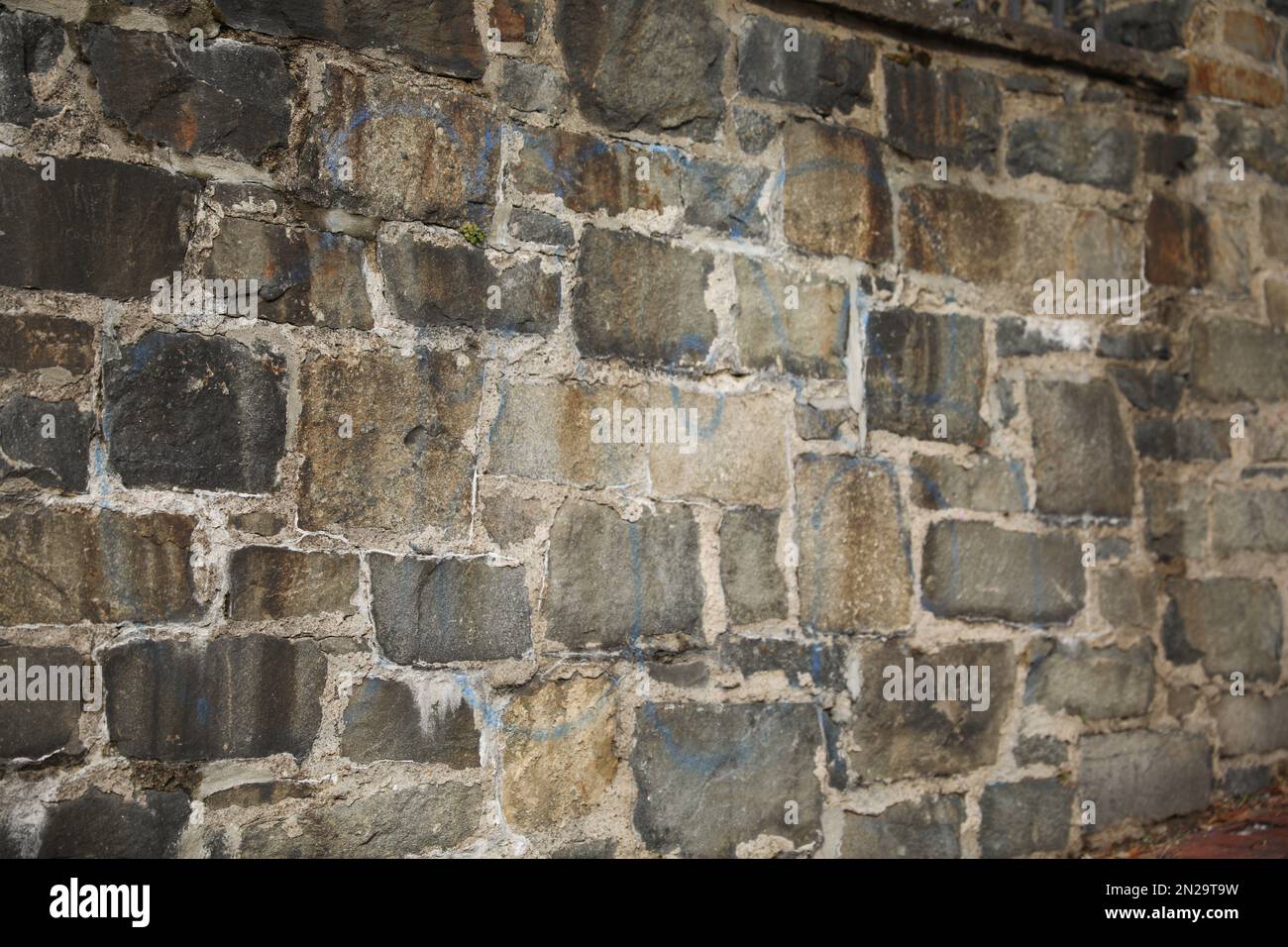Street brick wall stonework architecture Stock Photo - Alamy