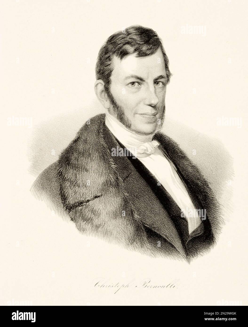 1820 ca , Basel , SWITZERLAND : Portrait of Swiss economist ...