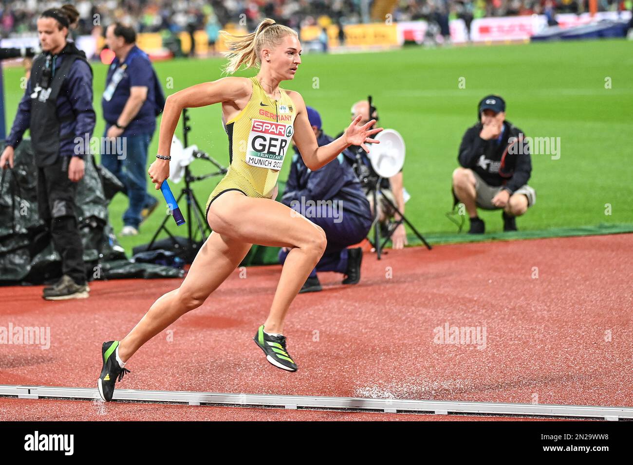 Luna Thiel (Germany). 4x400 relay race women. European Championships ...