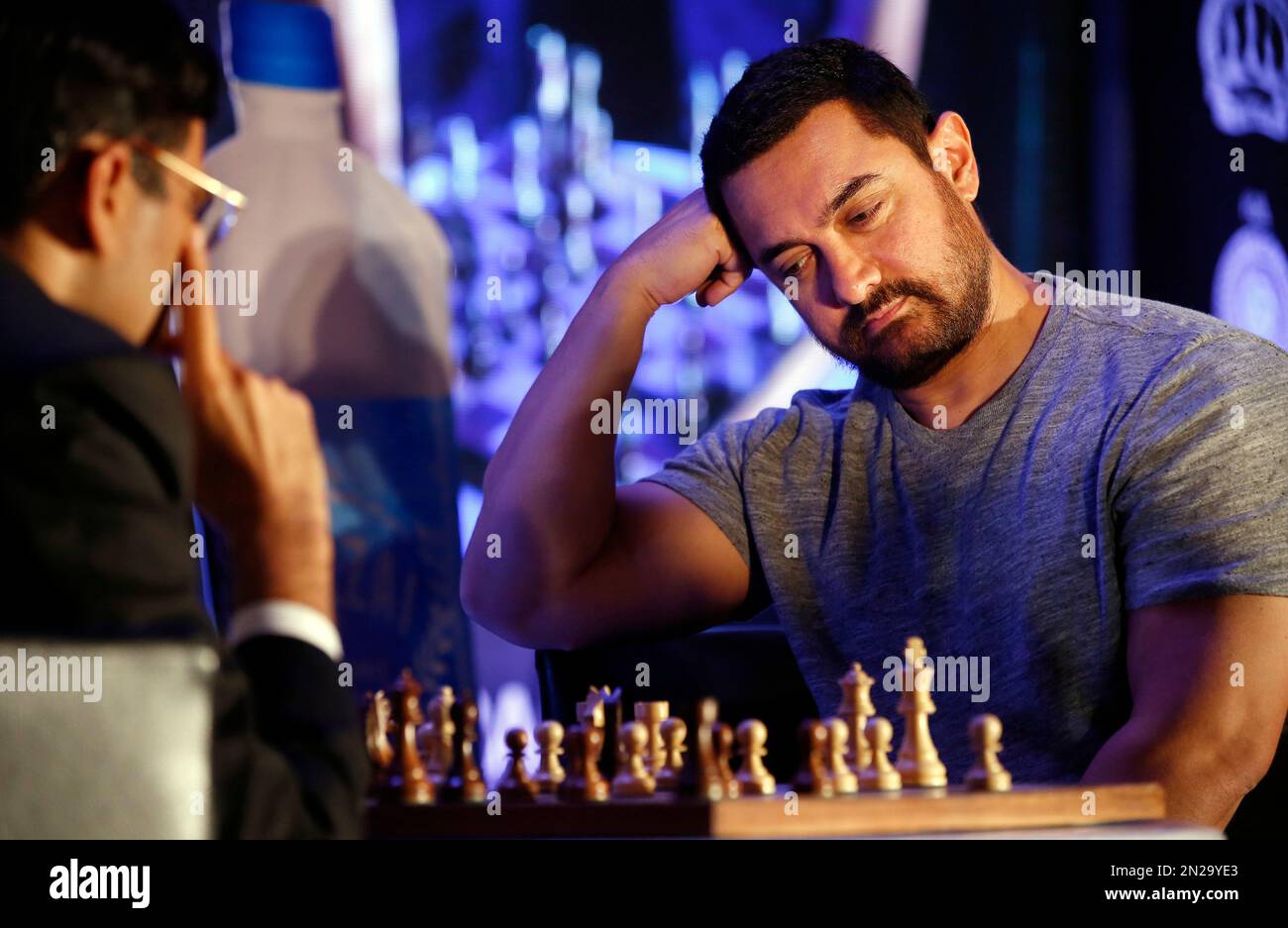 In this Friday, May 22, 2015 photo, Bollywood actor Aamir Khan, right ...