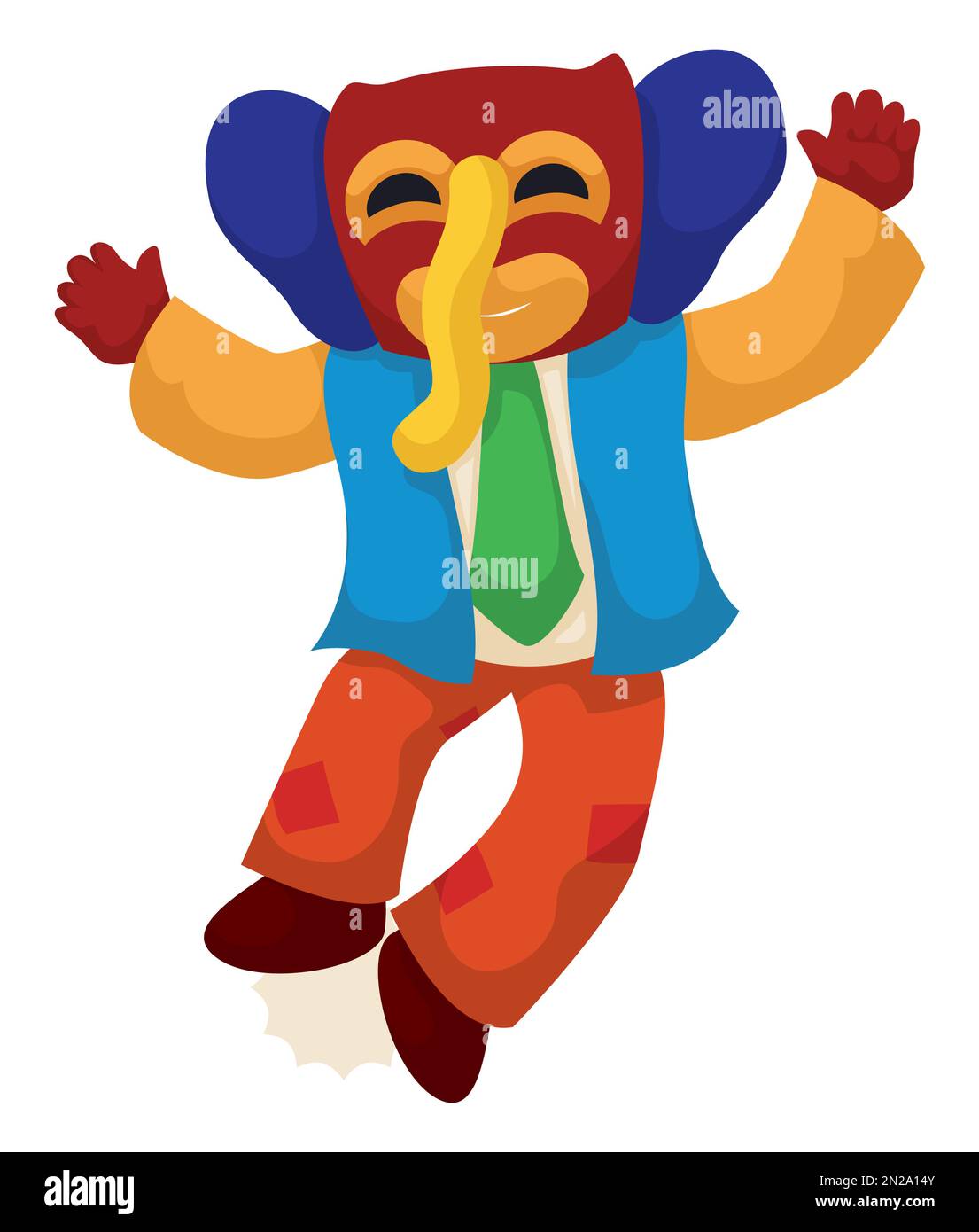 Traditional Marimonda from Barranquilla's Carnival with colorful ...