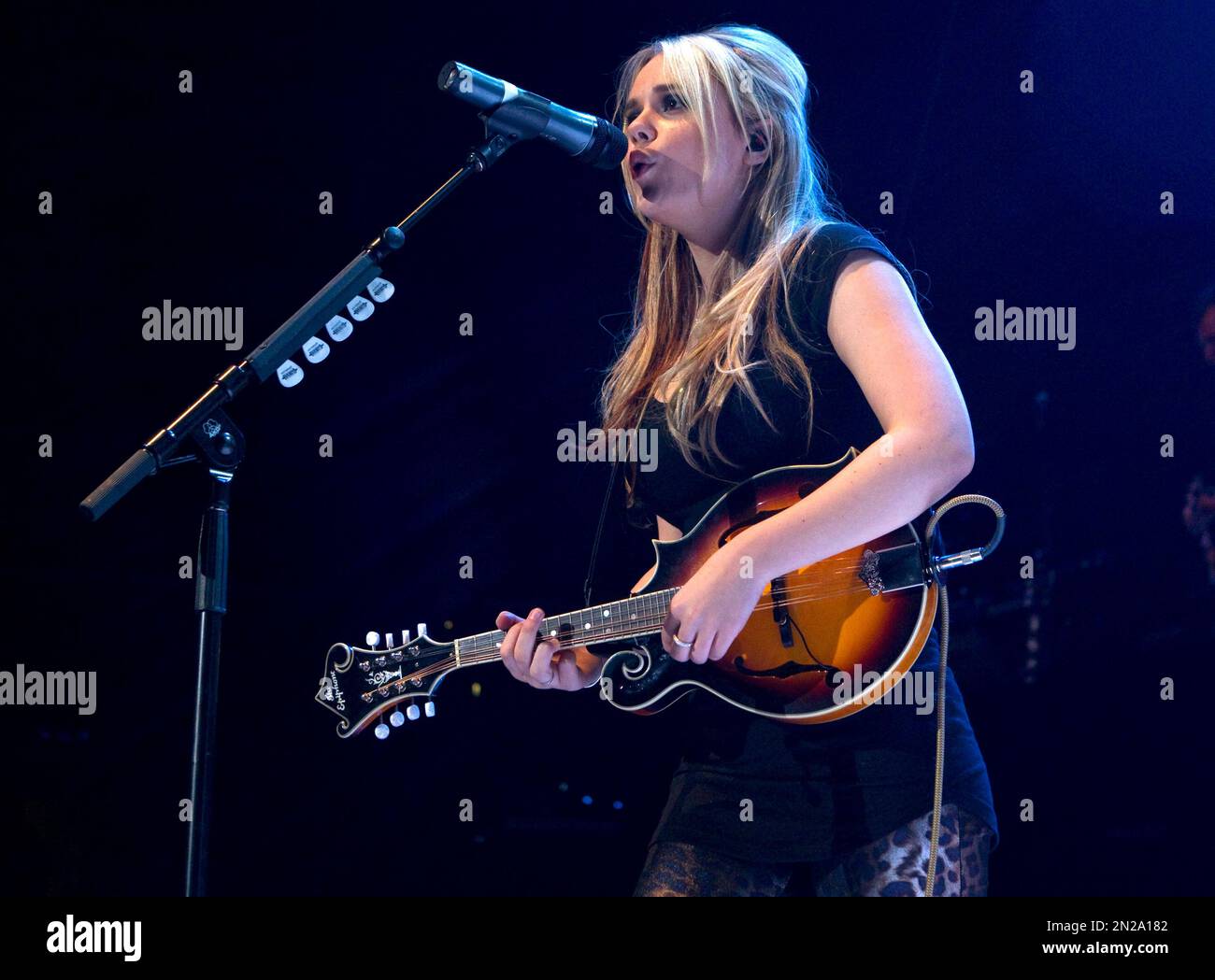 Cheyenne Kimball of Gloriana performs on stage at the Staples Center on ...