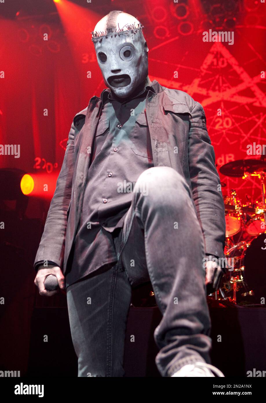Vocalist Corey Taylor "#8" of Slipknot performs on stage at the ...