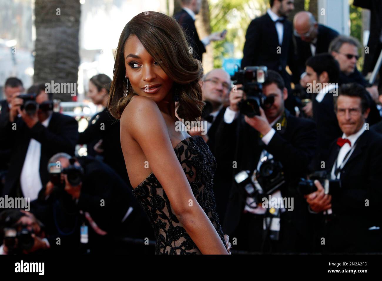 Model Jourdan Dunn poses for photographers upon arrival for the ...