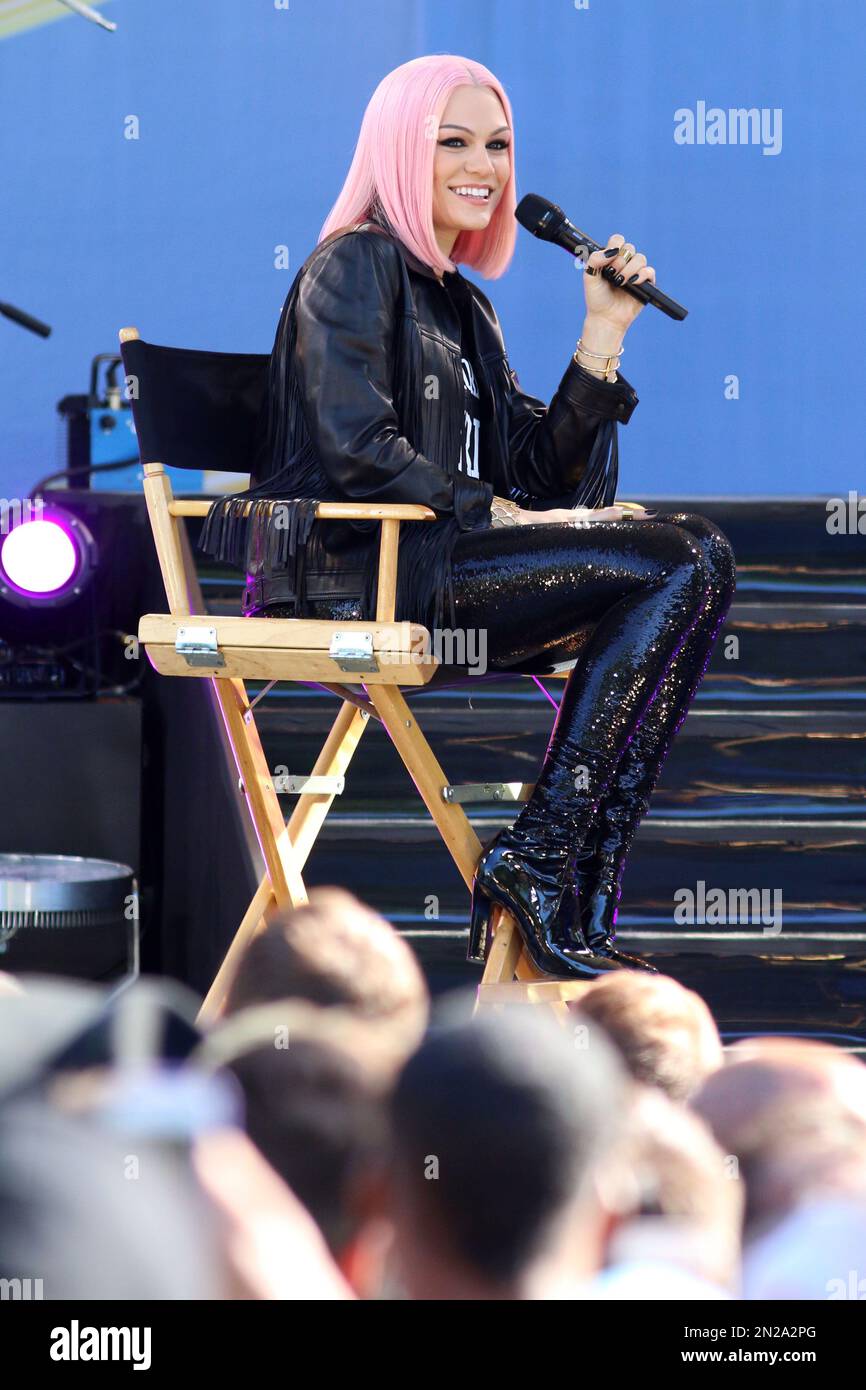 Singer Jessie J performs on ABC's "Good Morning America" at SummerStage ...