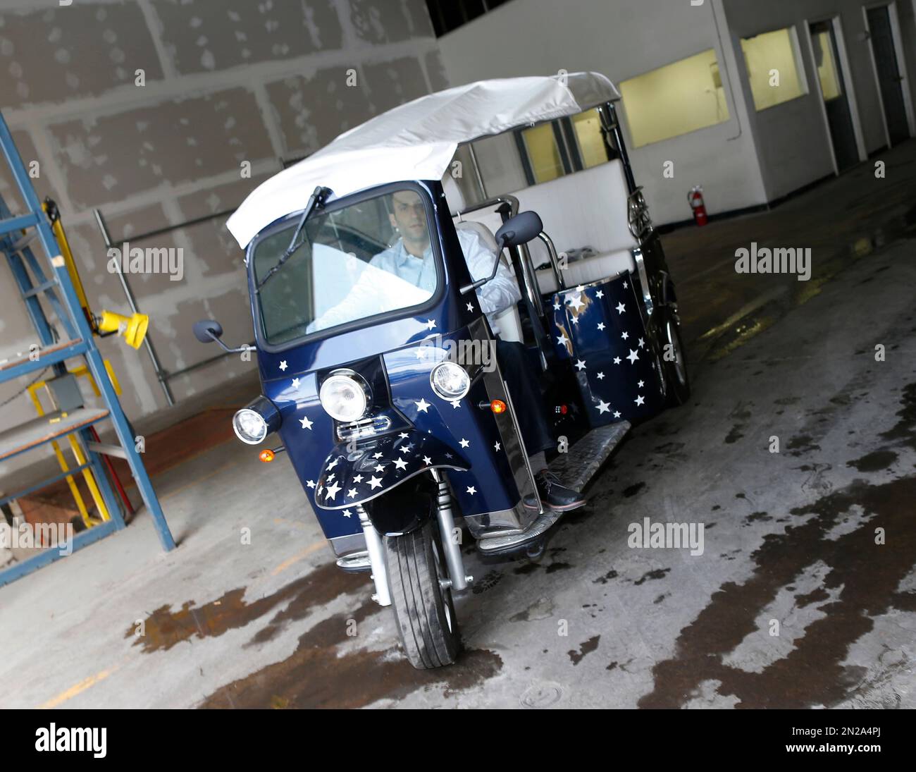 In this photograph taken Friday, Feb. 27, 2015, Michael Fox guides an ...