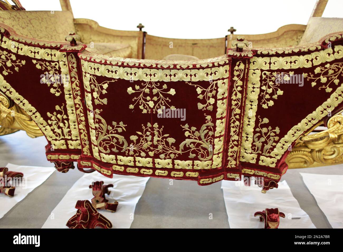 In this May 14, 2015 photo, the 18th Century Coach of the Oceans waits ...